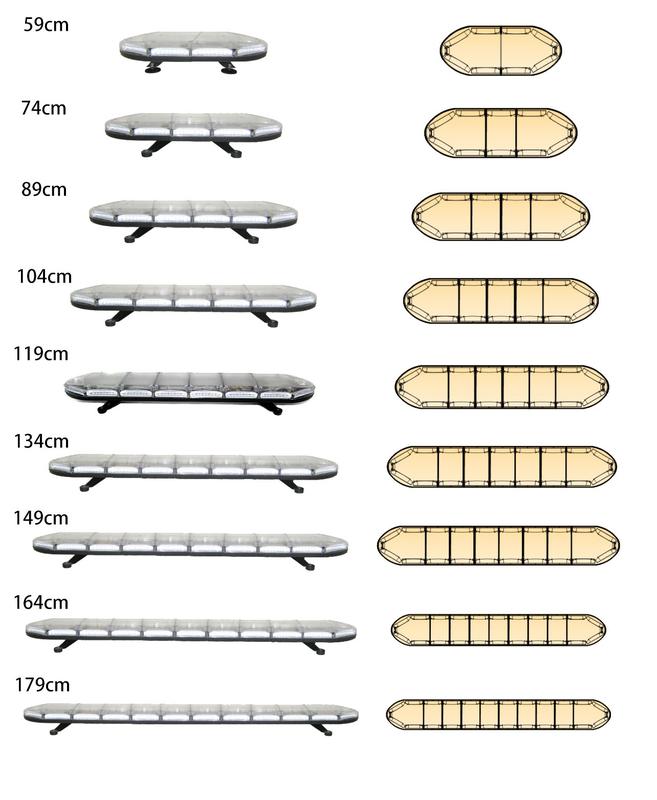 Light Bar Sizes and Measurements | UNIT SIGNAL